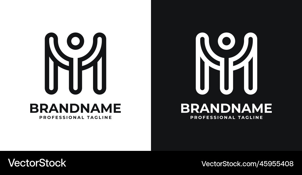 Letter mi logo suitable for any business Vector Image
