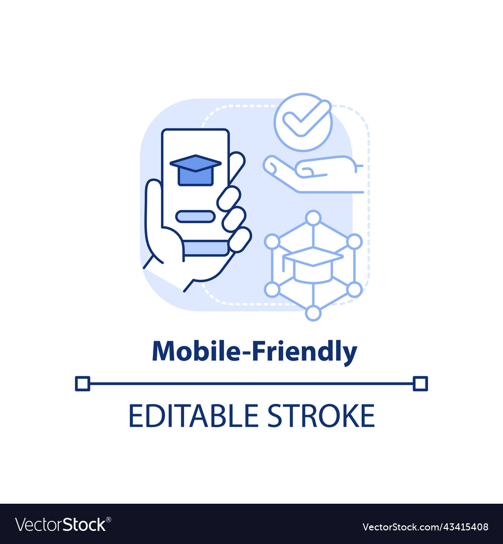 Mobile-friendly light blue concept icon Royalty Free Vector Mobile-friendly light blue concept icon Royalty Free Vector