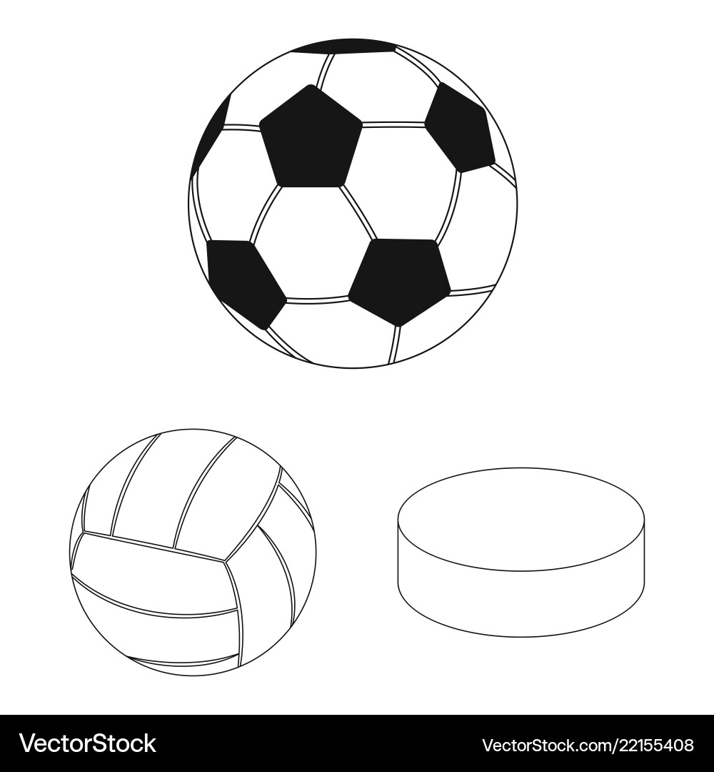 Sport and ball symbol set Royalty Free Vector Image
