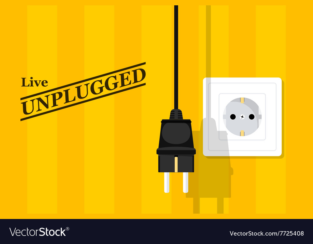 Unplugged Royalty Free Vector Image - VectorStock