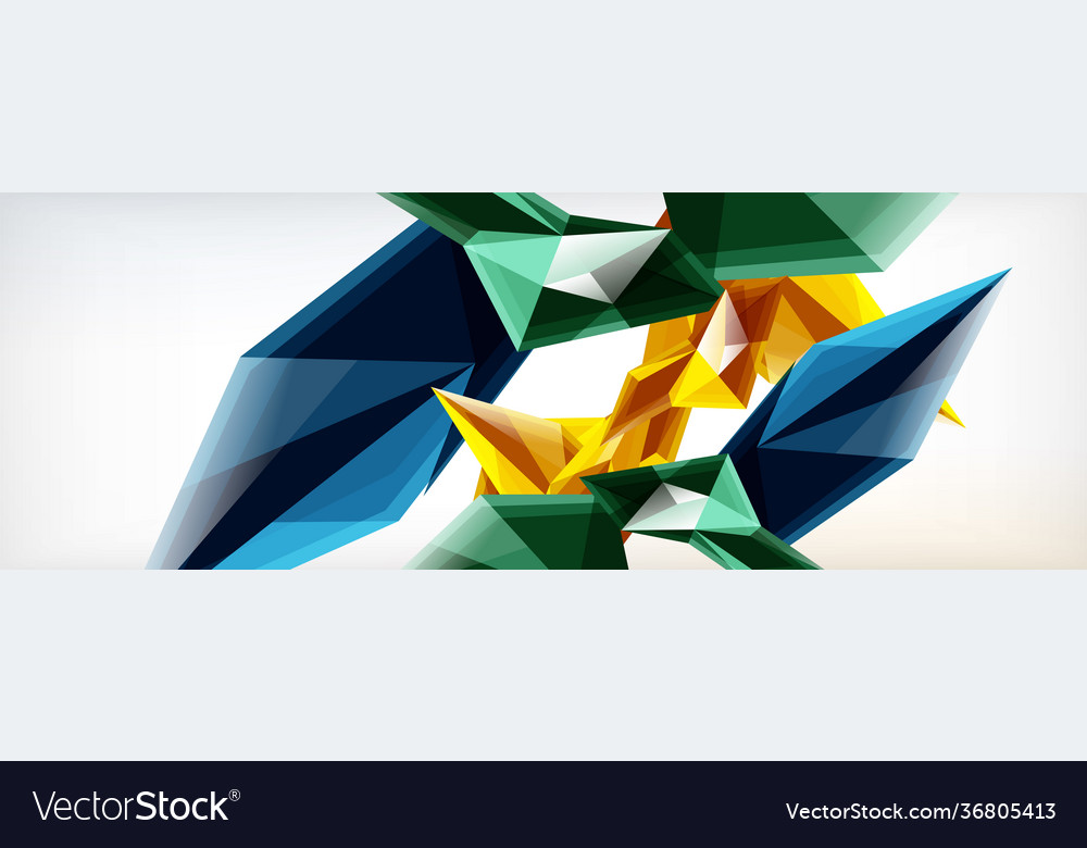 3d triangles and pyramids abstract Royalty Free Vector Image