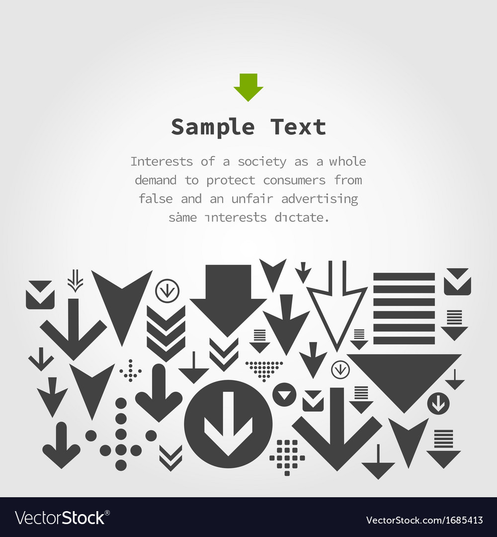 Arrow a frame Royalty Free Vector Image - VectorStock