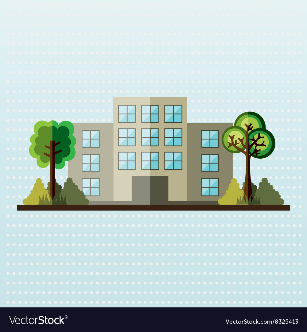 Building front design Royalty Free Vector Image