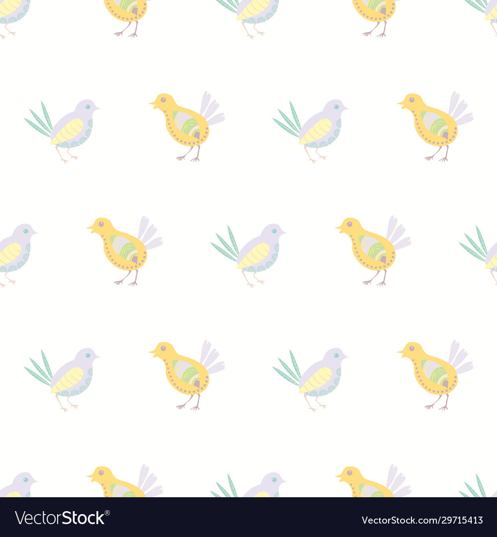 Cute chicks seamless pattern background Royalty Free Vector