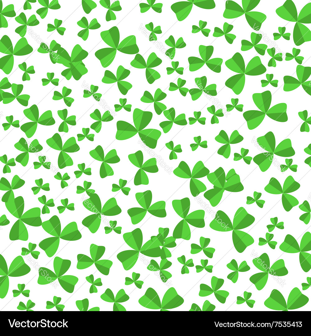 Green cartoon clover leaves Royalty Free Vector Image
