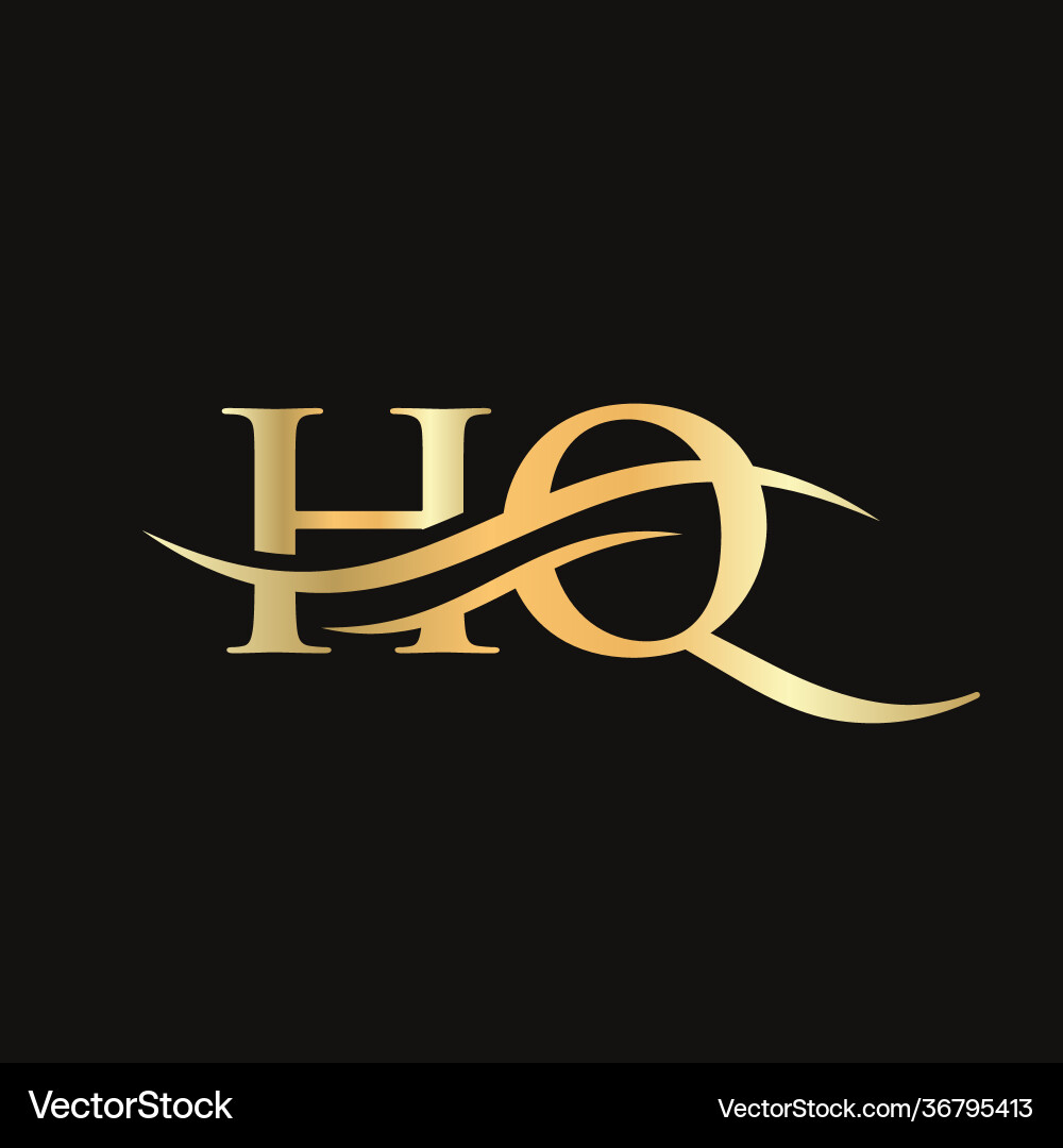 Hq logo design premium letter logo design Vector Image