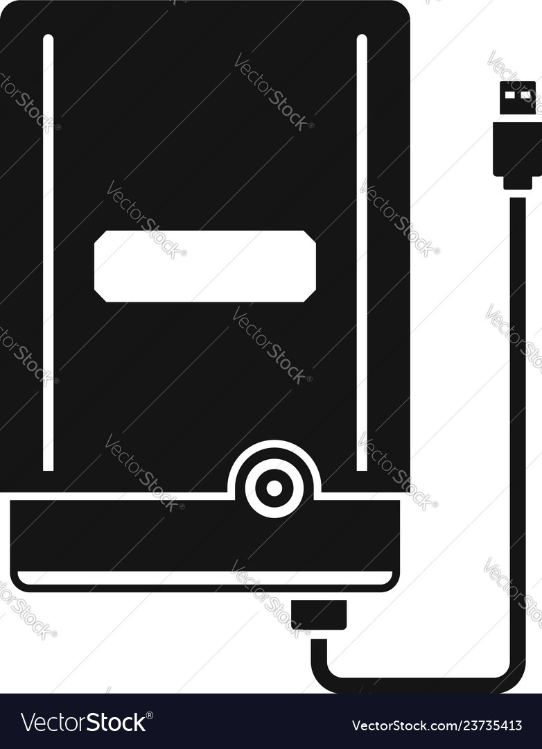 Portable hard disk icon simple style Royalty Free Vector Portable hard disk icon simple style Royalty Free Vector