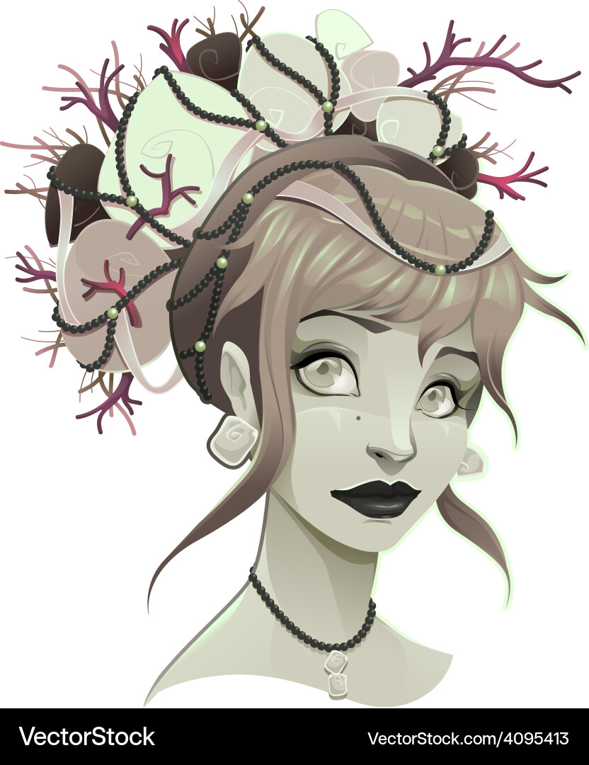 Portrait of a lady Royalty Free Vector Image - VectorStock