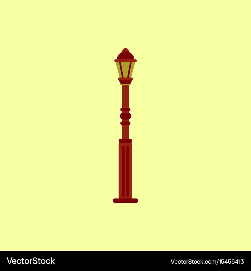 Retro vintage lamp post with electricity lantern Vector Image
