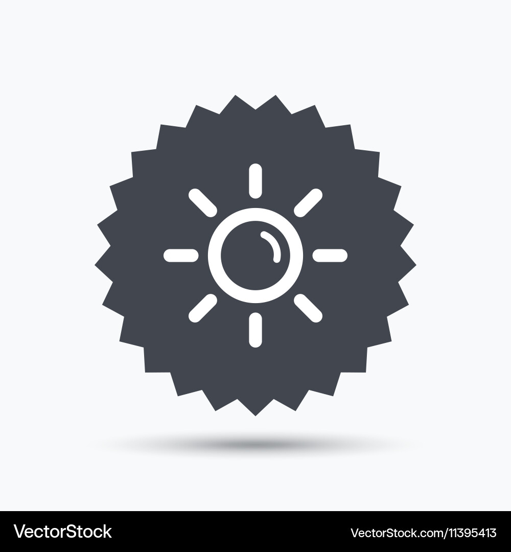 Sun icon sunny weather sign Royalty Free Vector Image