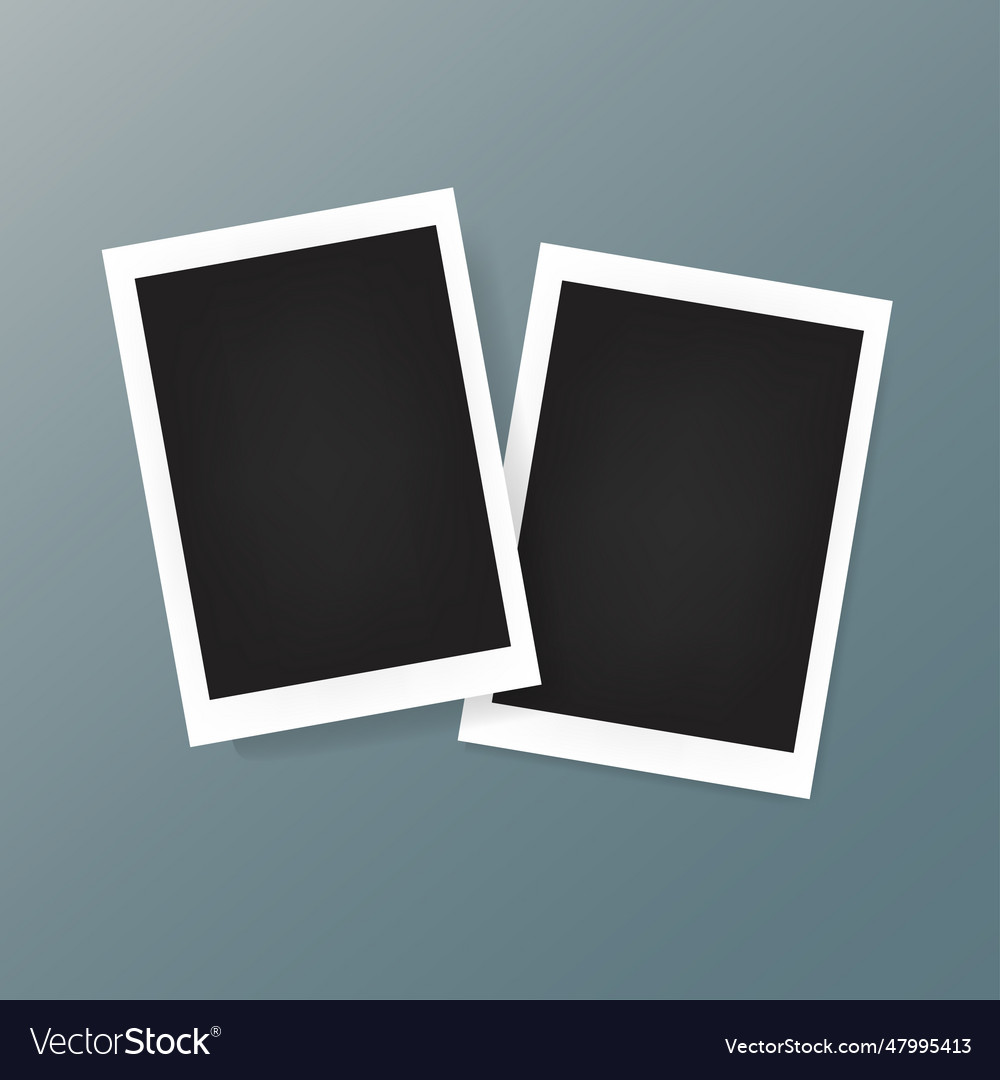Two photo frame on the background Royalty Free Vector Image