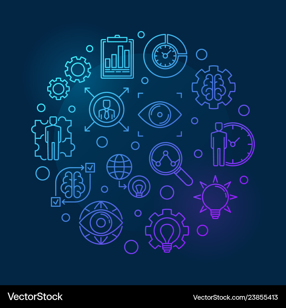 Vision statement blue Royalty Free Vector Image