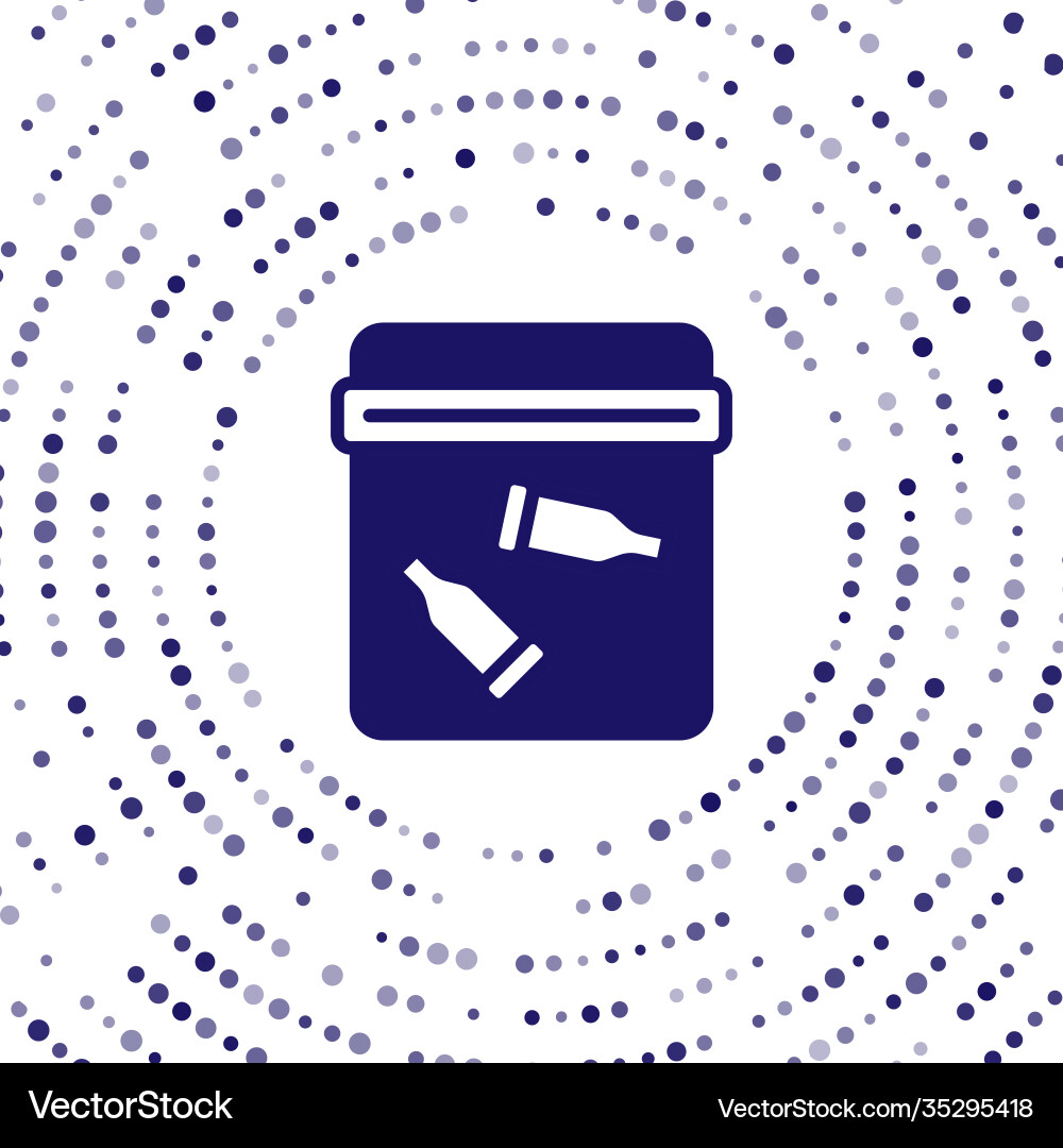 Blue evidence bag with bullet icon isolated Vector Image