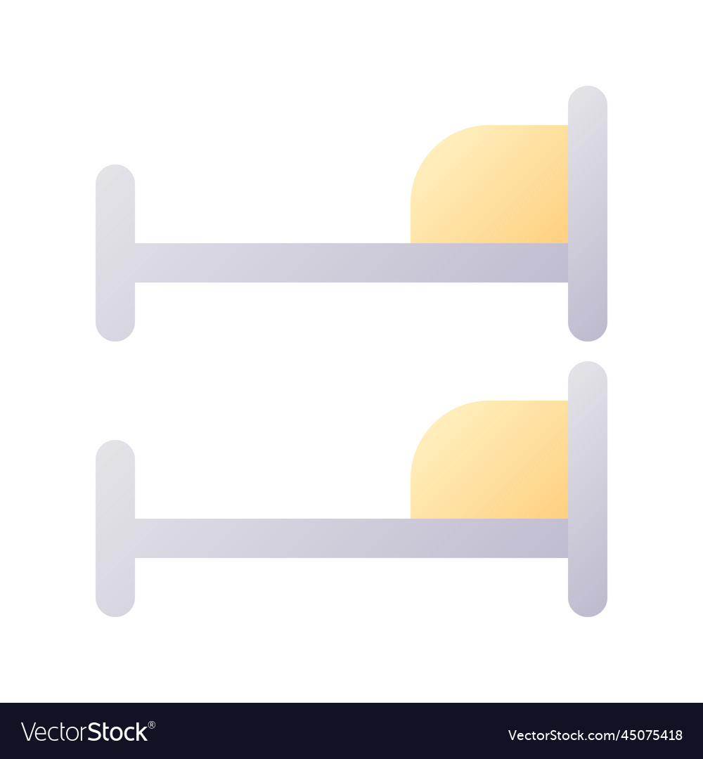 Bunk bed pixel perfect flat gradient two-color ui Vector Image
