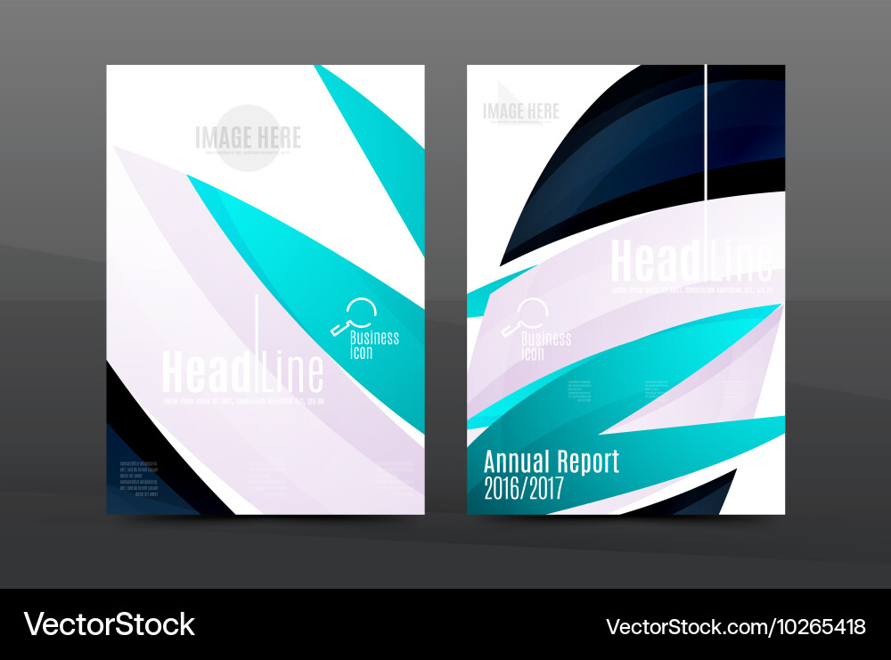 Color waves abstract background geometric a4 Vector Image