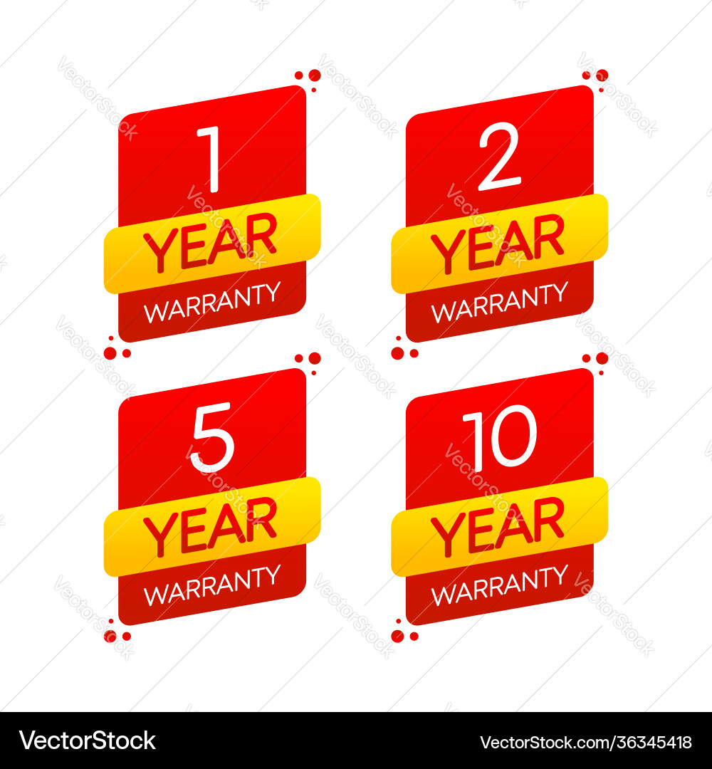 Icon with flat year warranty on white background Vector Image