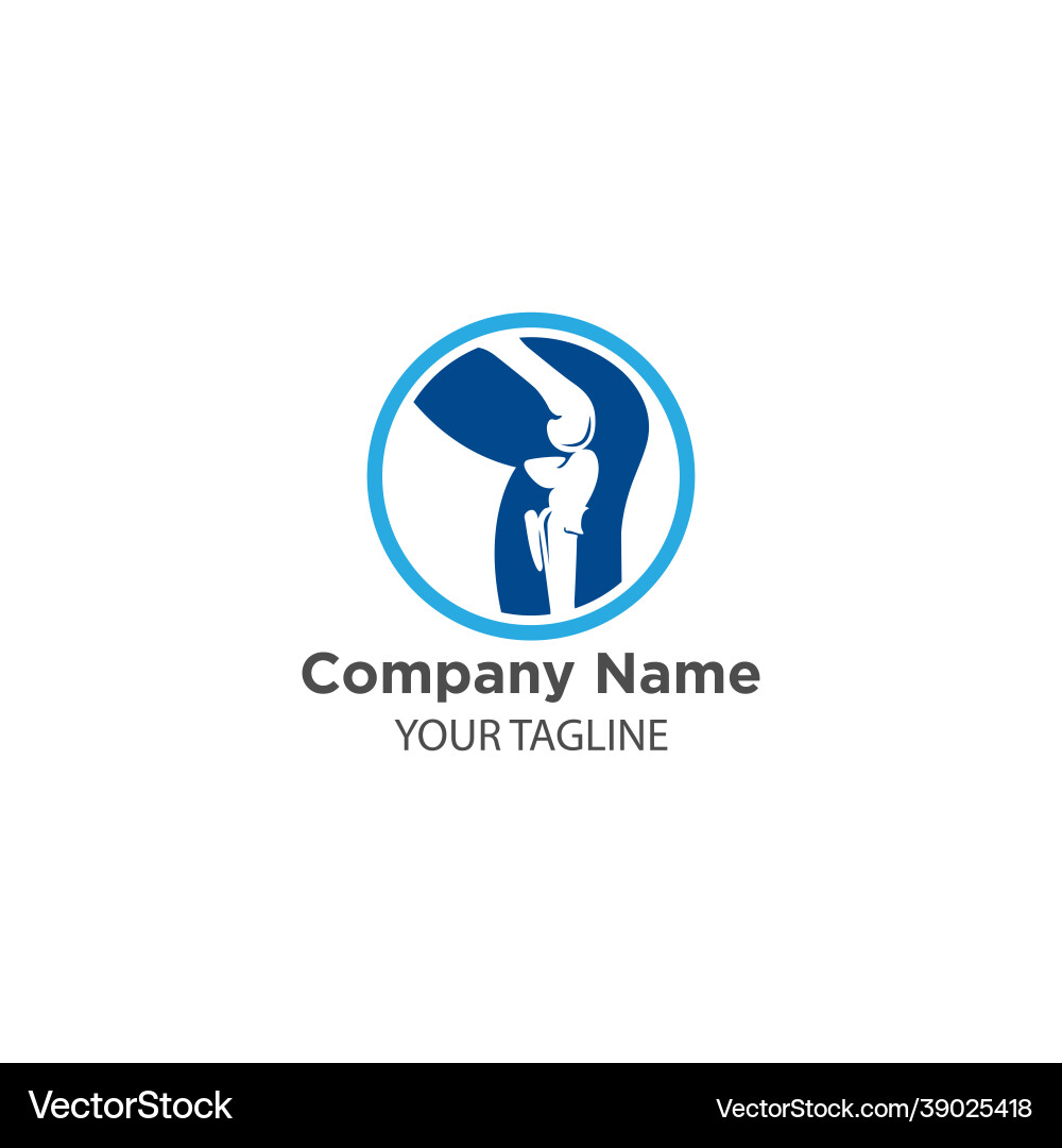 Knee bone logo designs concept care logo Vector Image