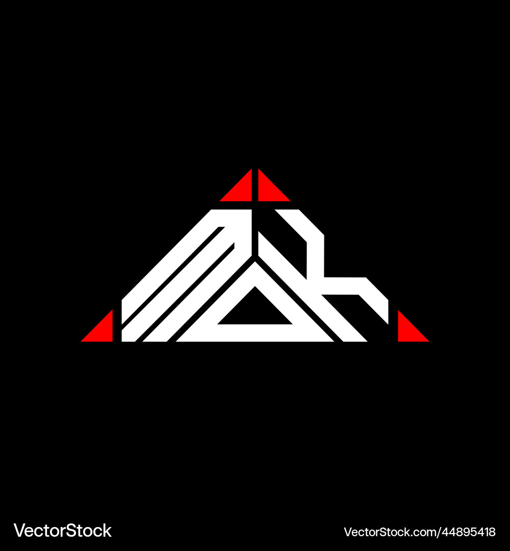 Mok letter logo creative design with graphic Vector Image