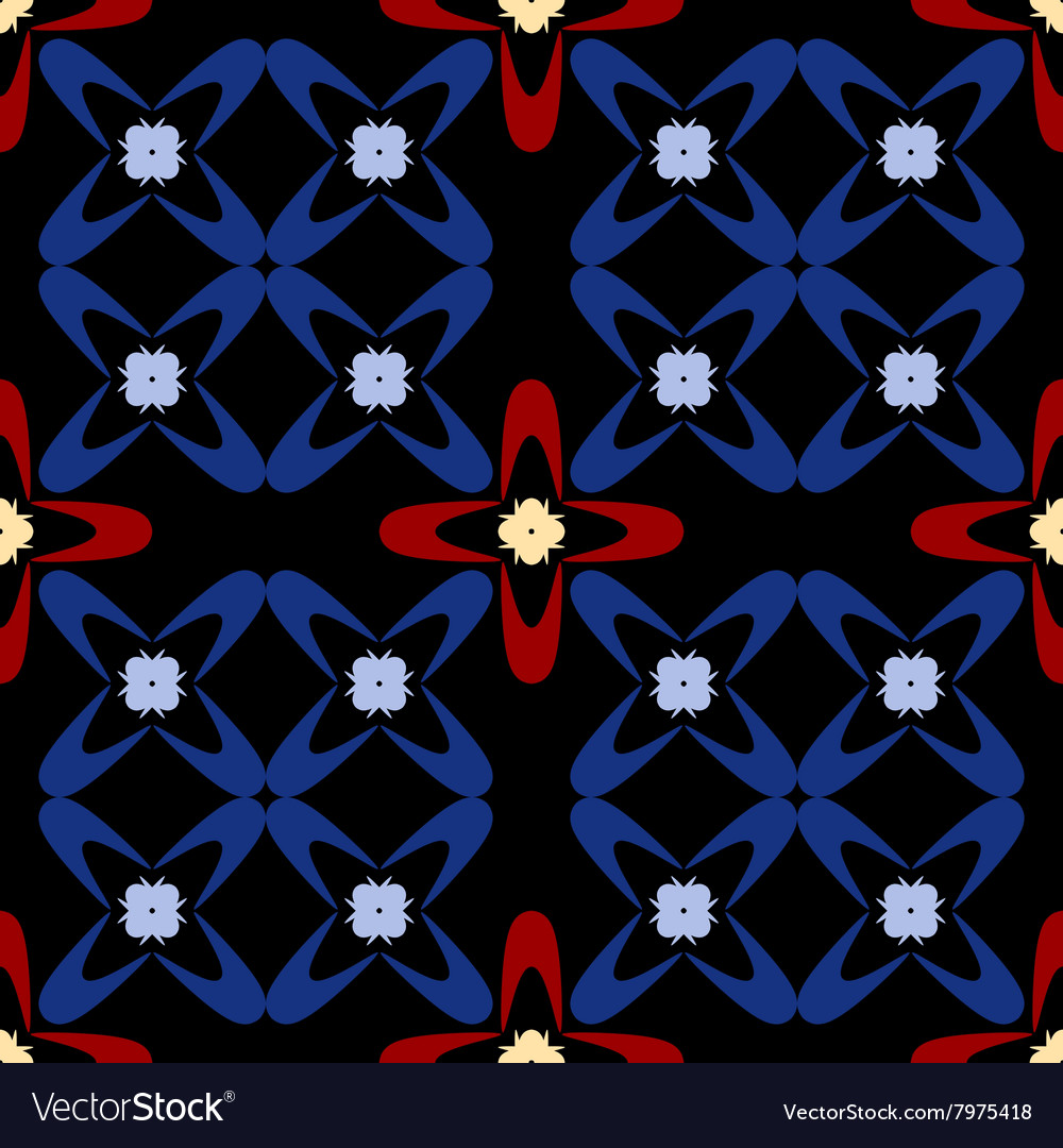 Pattern of abstract flowers Royalty Free Vector Image