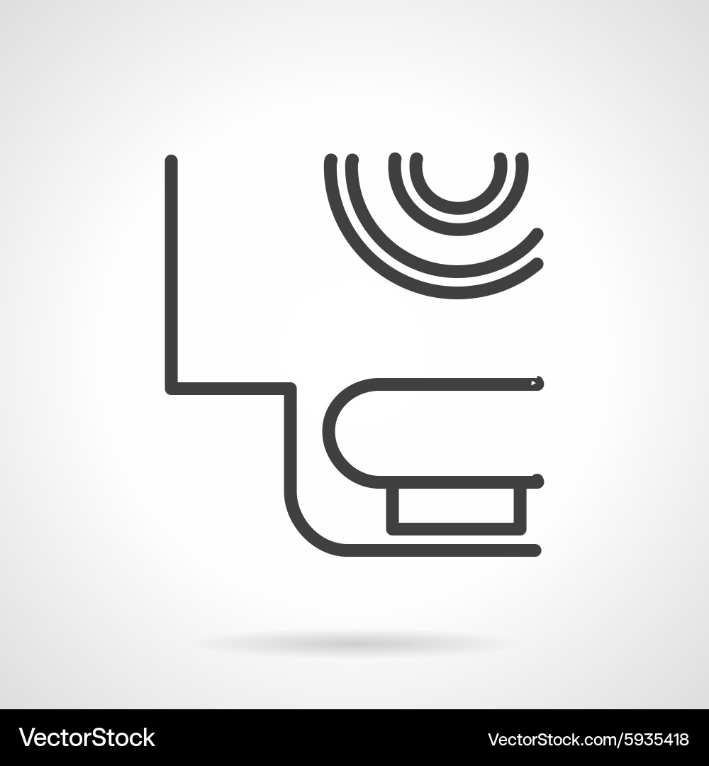 Section of support bearing simple line icon Vector Image