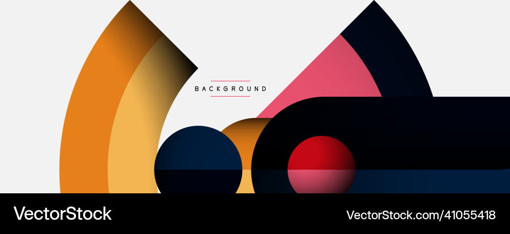 Trendy shapes color minimal design composition Vector Image