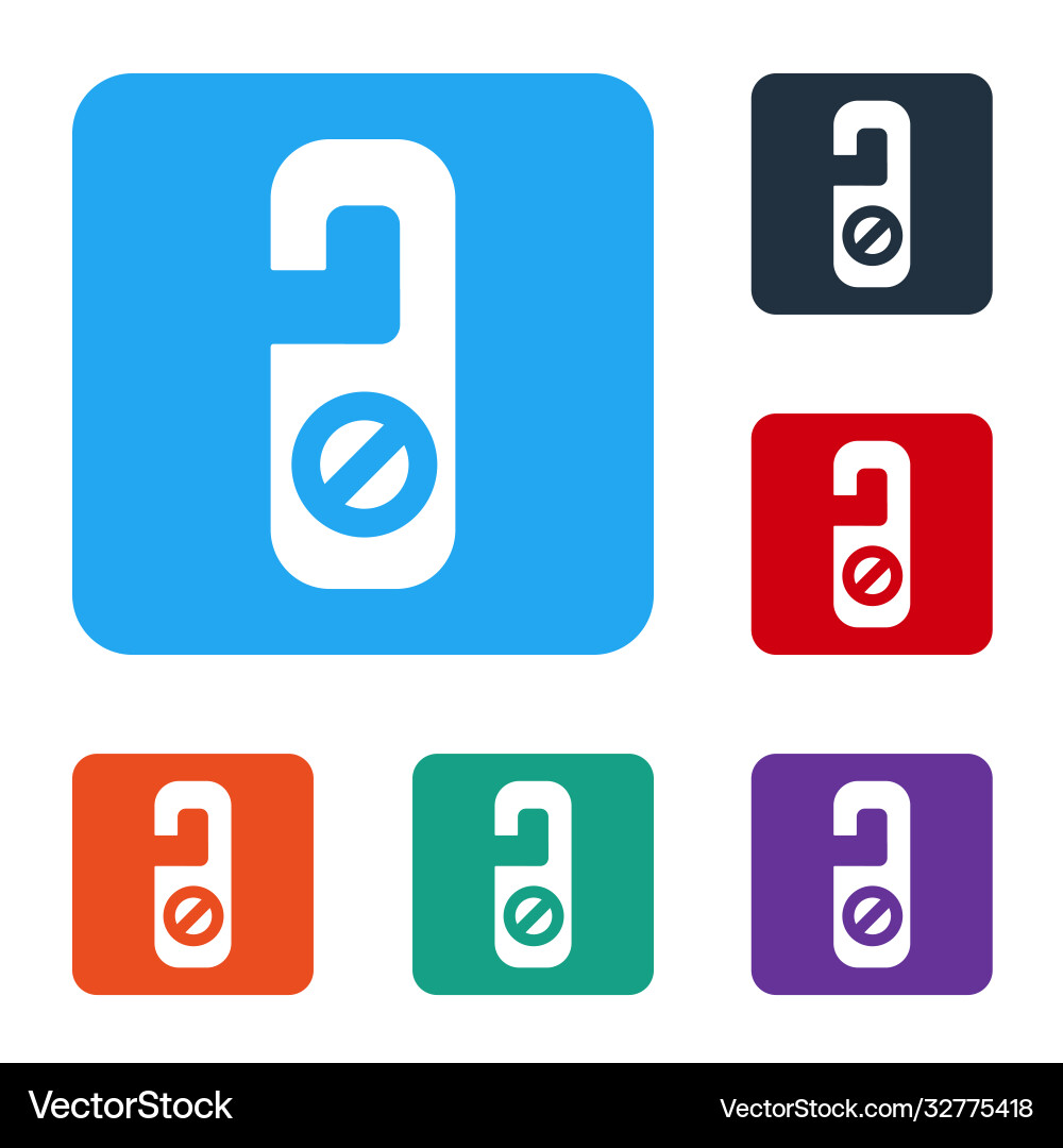 White please do not disturb icon isolated on Vector Image