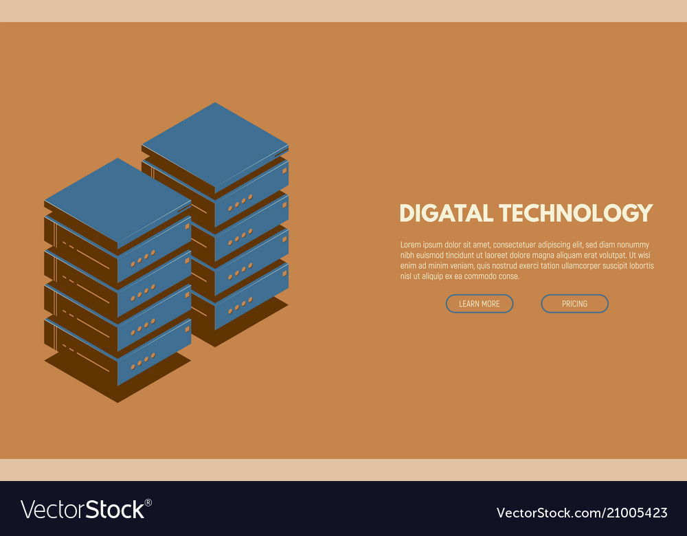 Cloud data server banner Royalty Free Vector Image