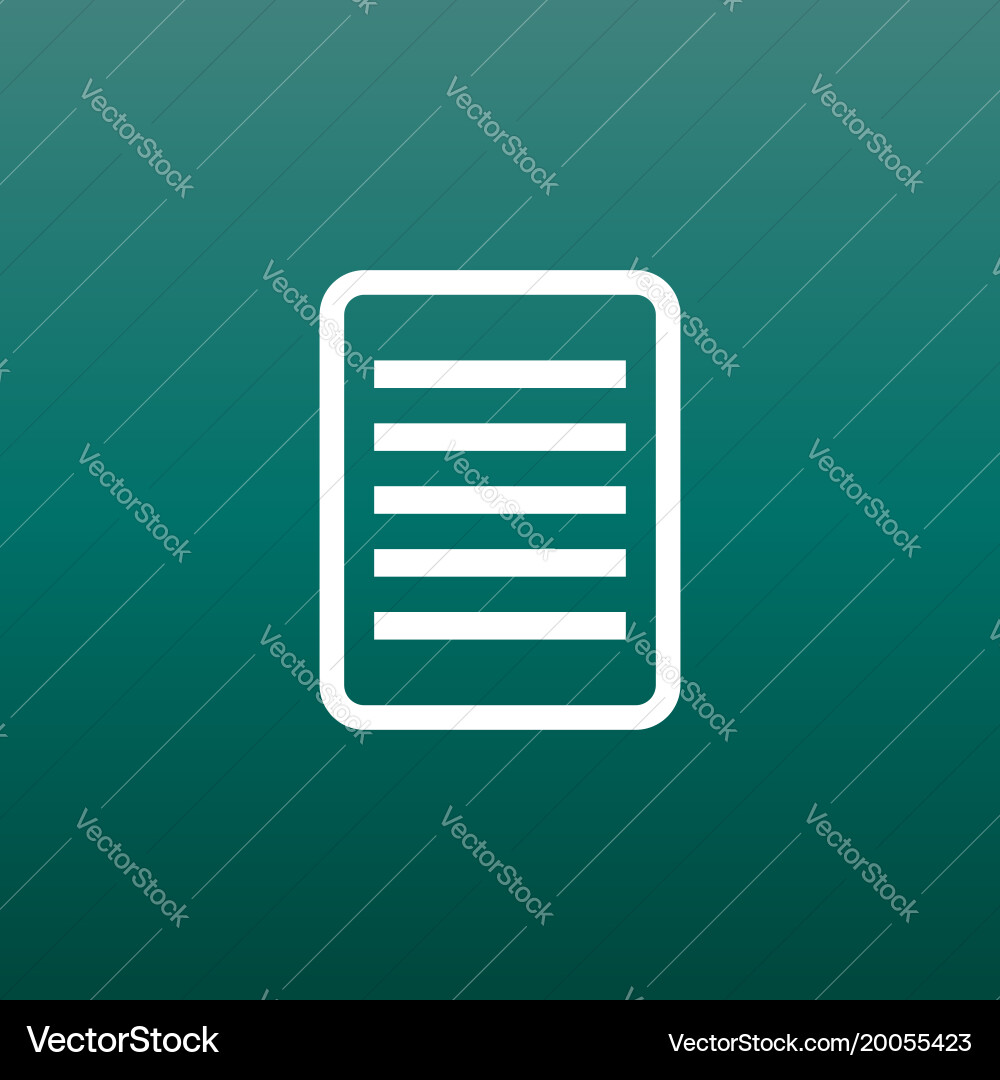 Document pictograph icon simple flat for business Vector Image