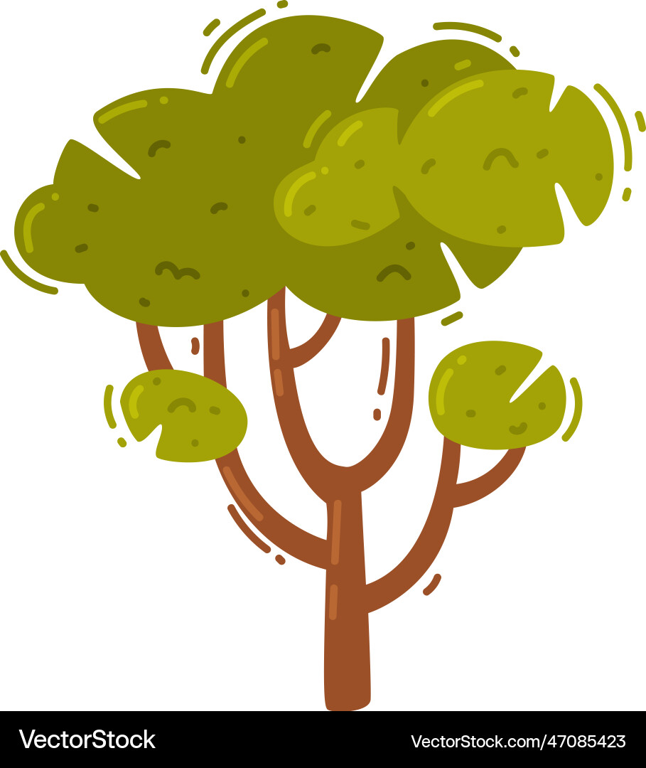 Farm green tree as rural landscape element Vector Image