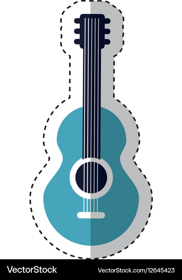 Guitar instrument isolated icon Royalty Free Vector Image