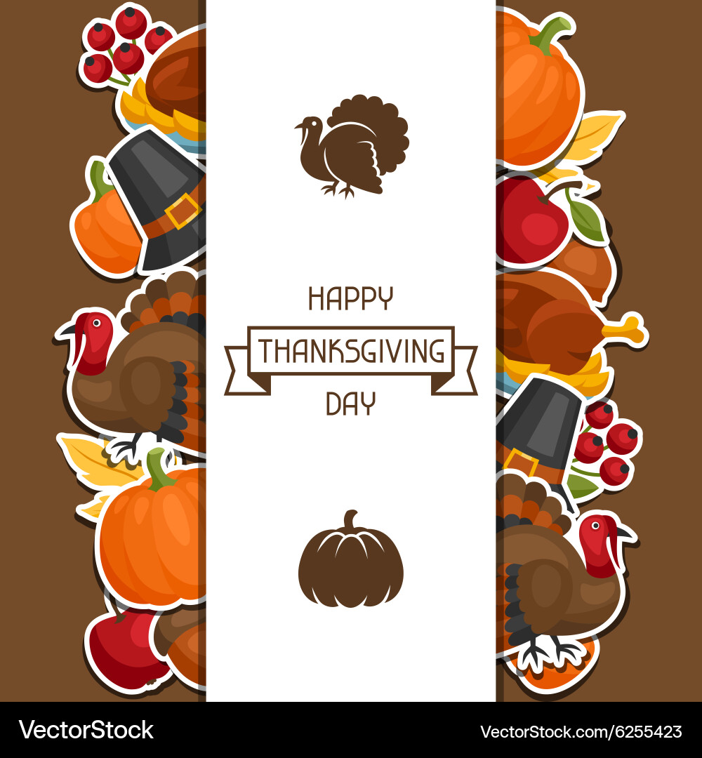 Happy thanksgiving day background design Vector Image