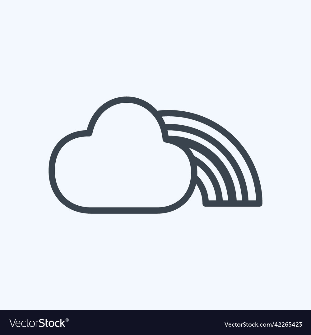 Icon rainbow suitable for spring symbol line Vector Image