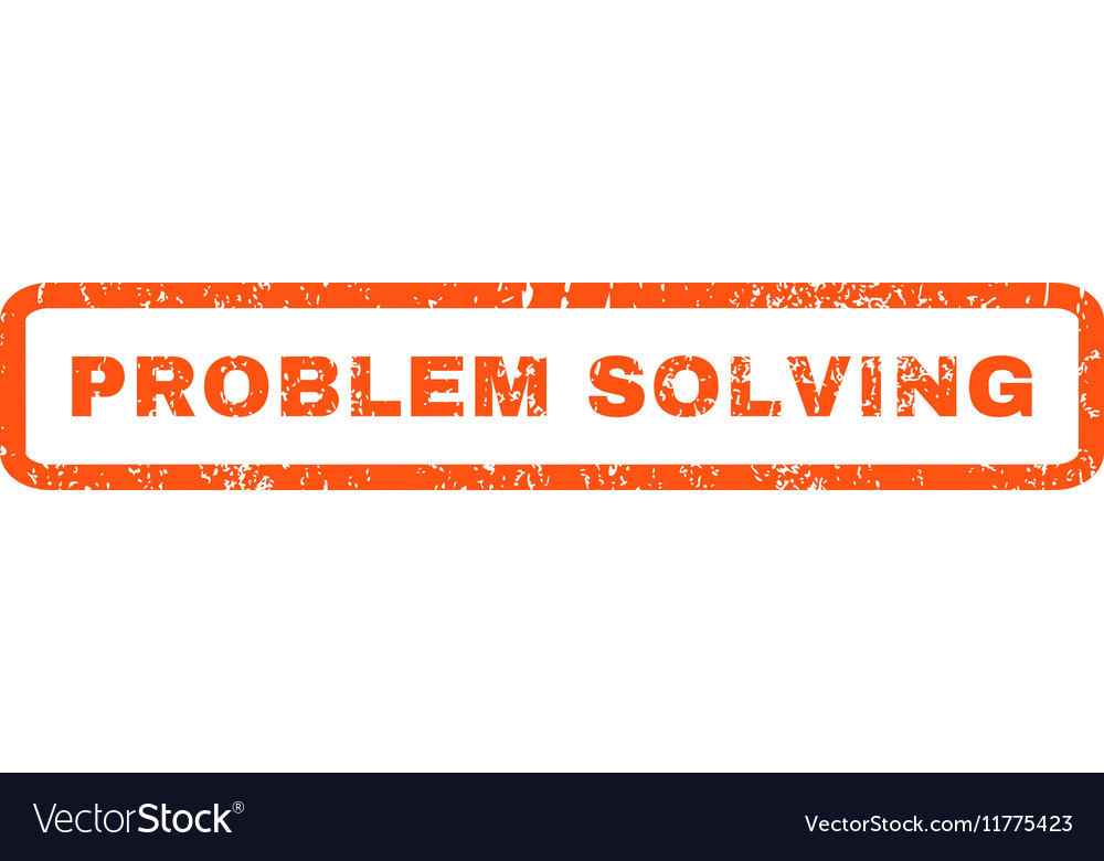 Problem Solving Rubber Stamp Royalty Free Vector Image