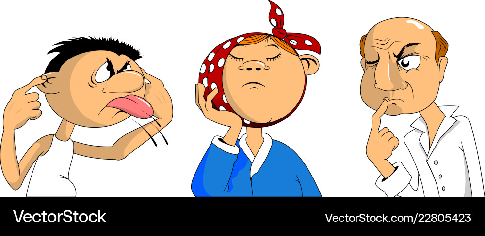 Rude patient and jealous Royalty Free Vector Image