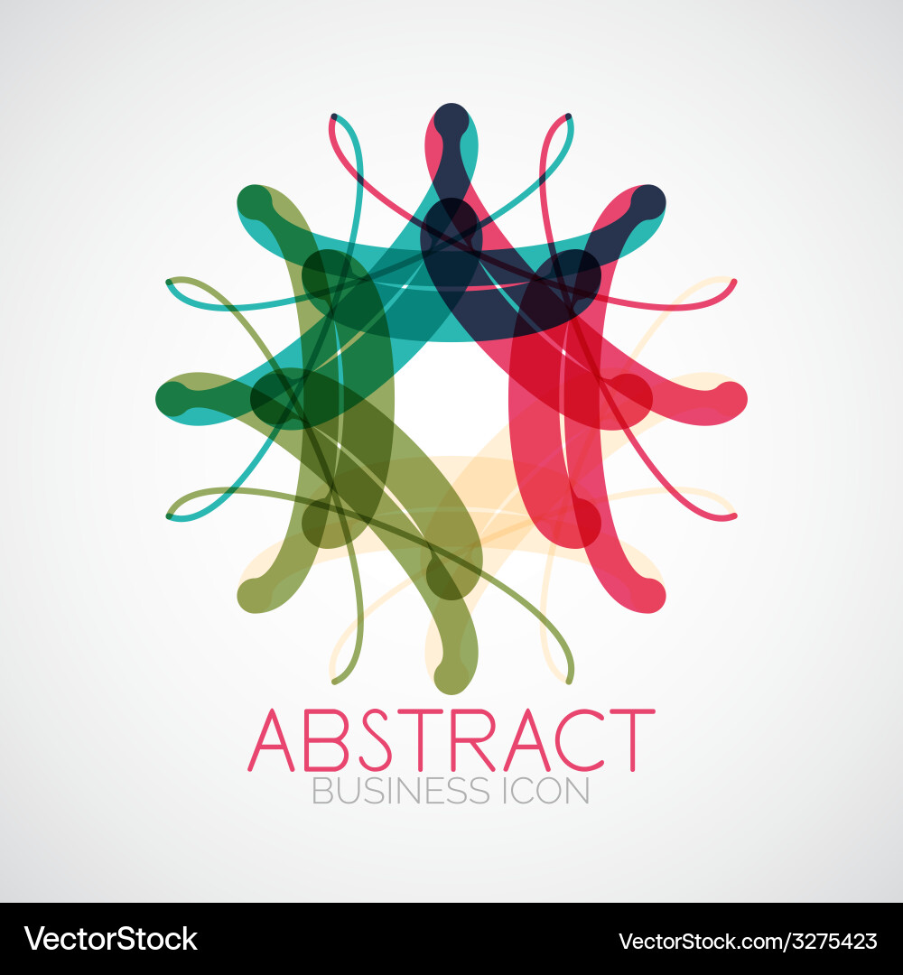 Symmetric abstract geometric shape Royalty Free Vector Image