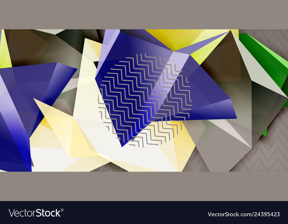 Triangular low poly background design Royalty Free Vector