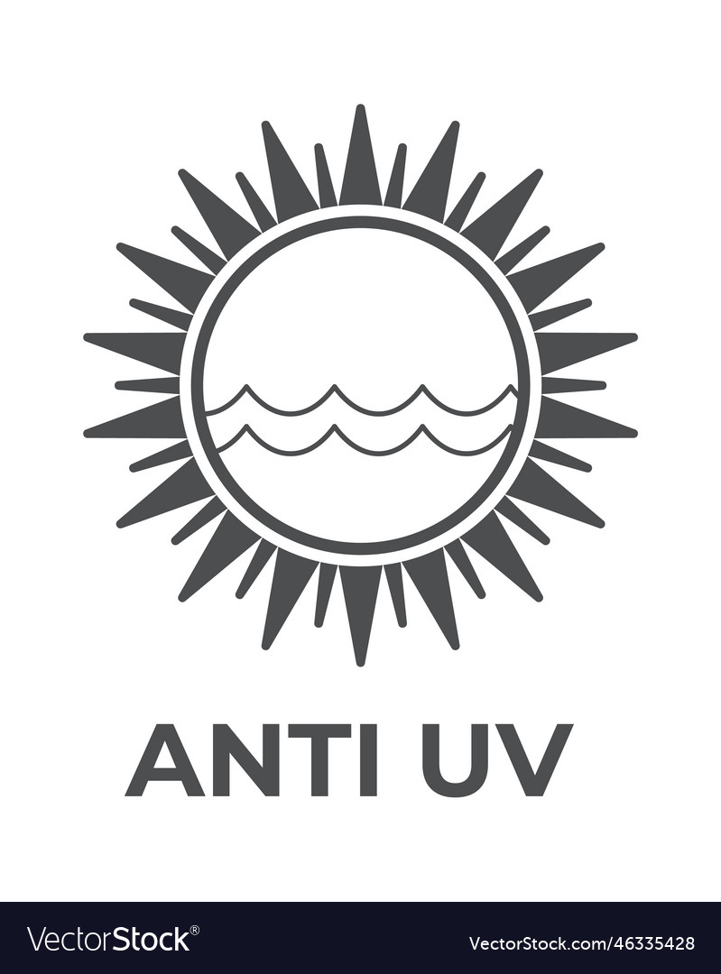 Anti ultraviolet factor glyph icon sun protection Vector Image Anti ultraviolet factor glyph icon sun protection Vector Image