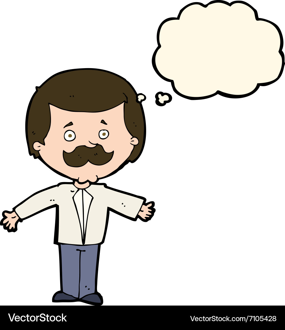 Cartoon French Man With Mustache