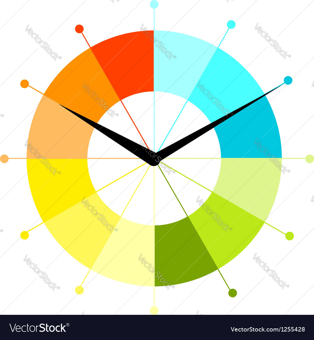 Creative clock design Royalty Free Vector Image
