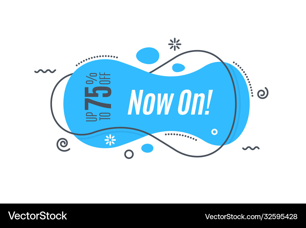 Flat linear promotion ribbon banner scroll price Vector Image