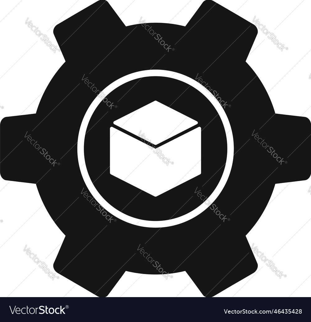 Gear concept icon simple block chain Royalty Free Vector Gear concept icon simple block chain Royalty Free Vector