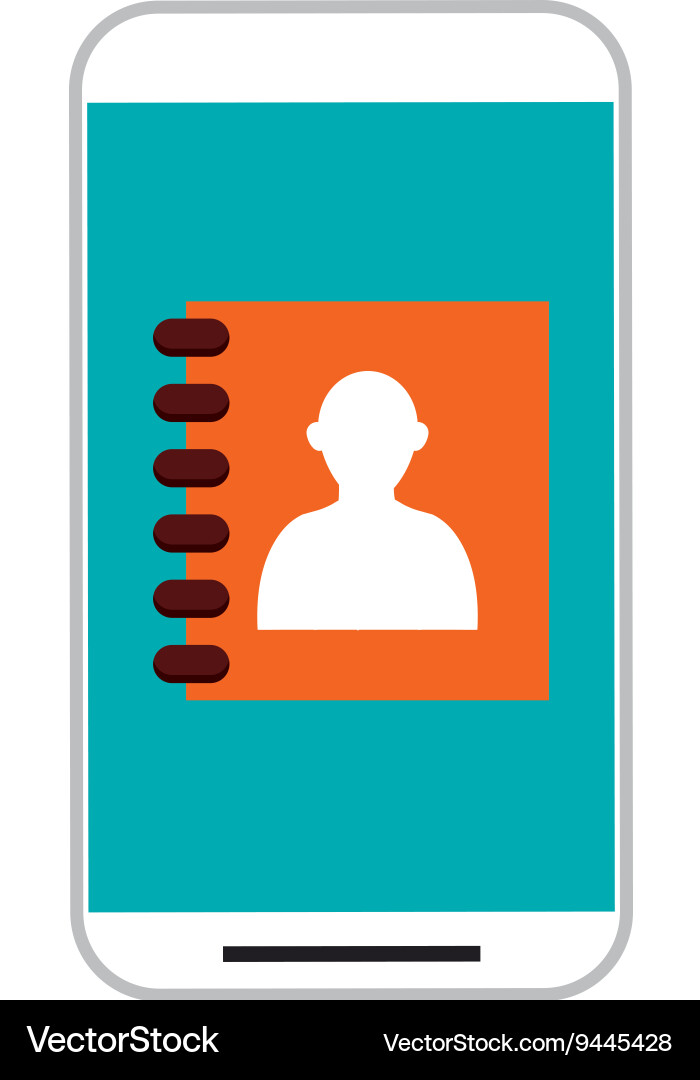 Mobile phone with person avatar Royalty Free Vector Image