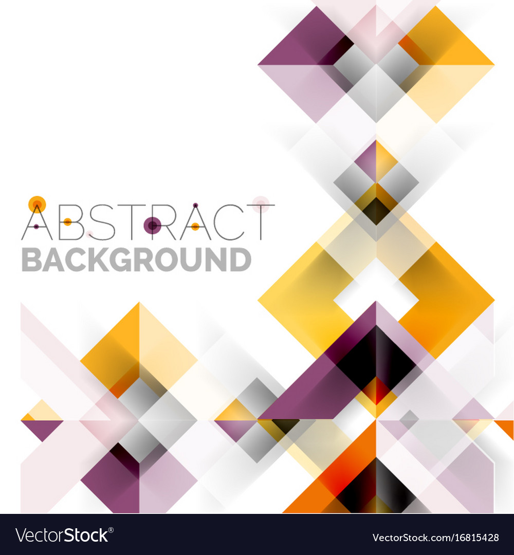 Modern square geometric pattern design on white Vector Image