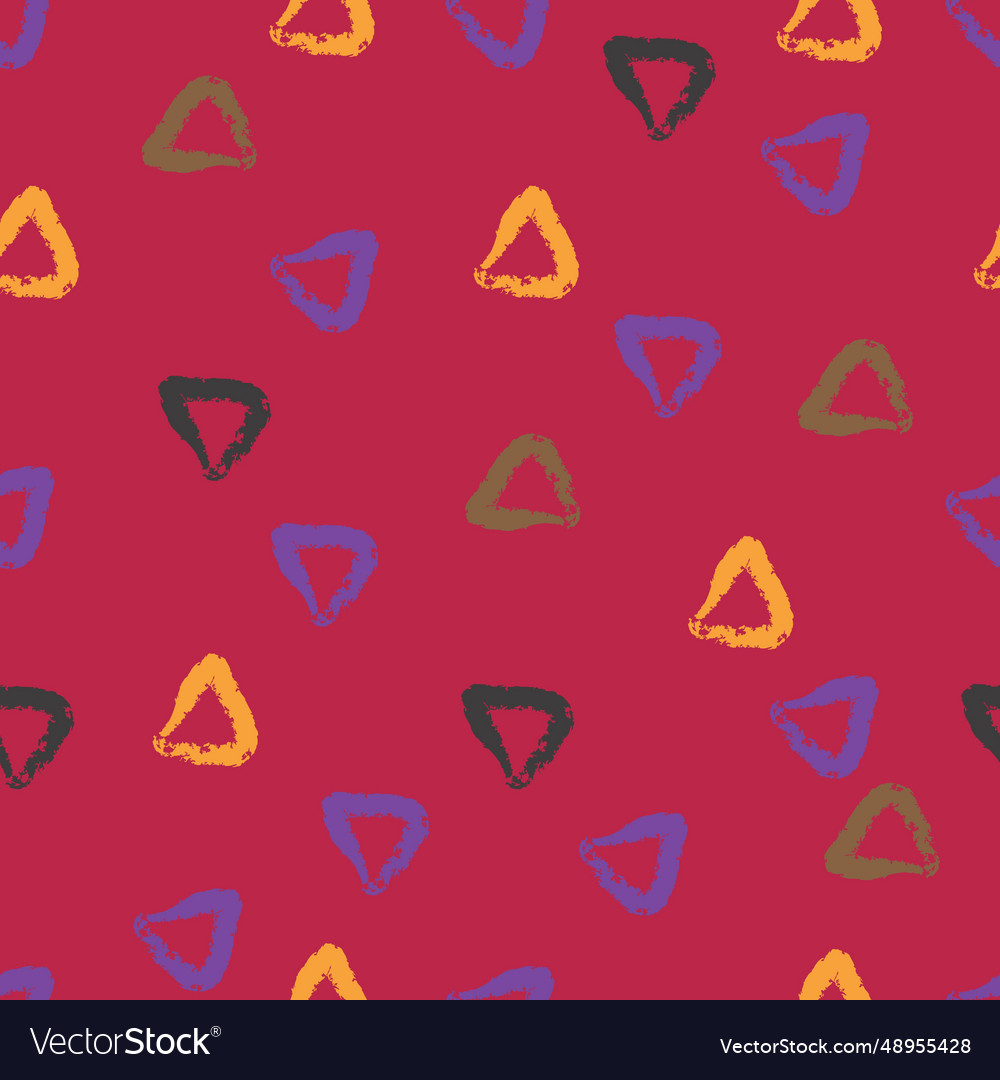 Pattern with hand drawn irregular triangles Vector Image
