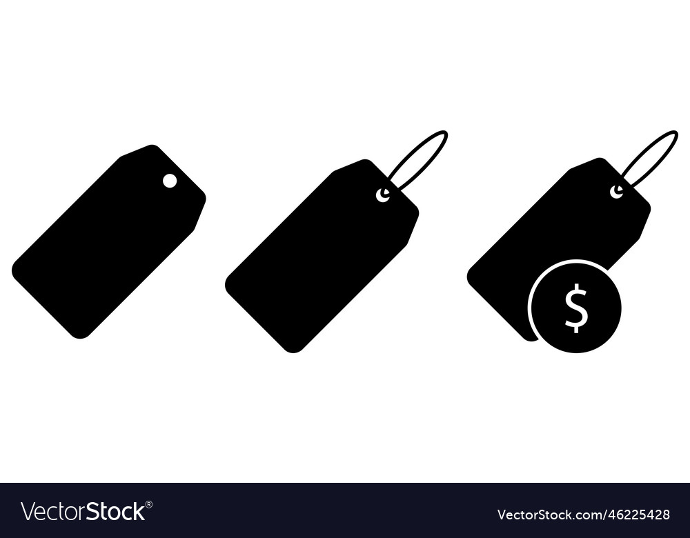 Price tag icons Royalty Free Vector Image - VectorStock