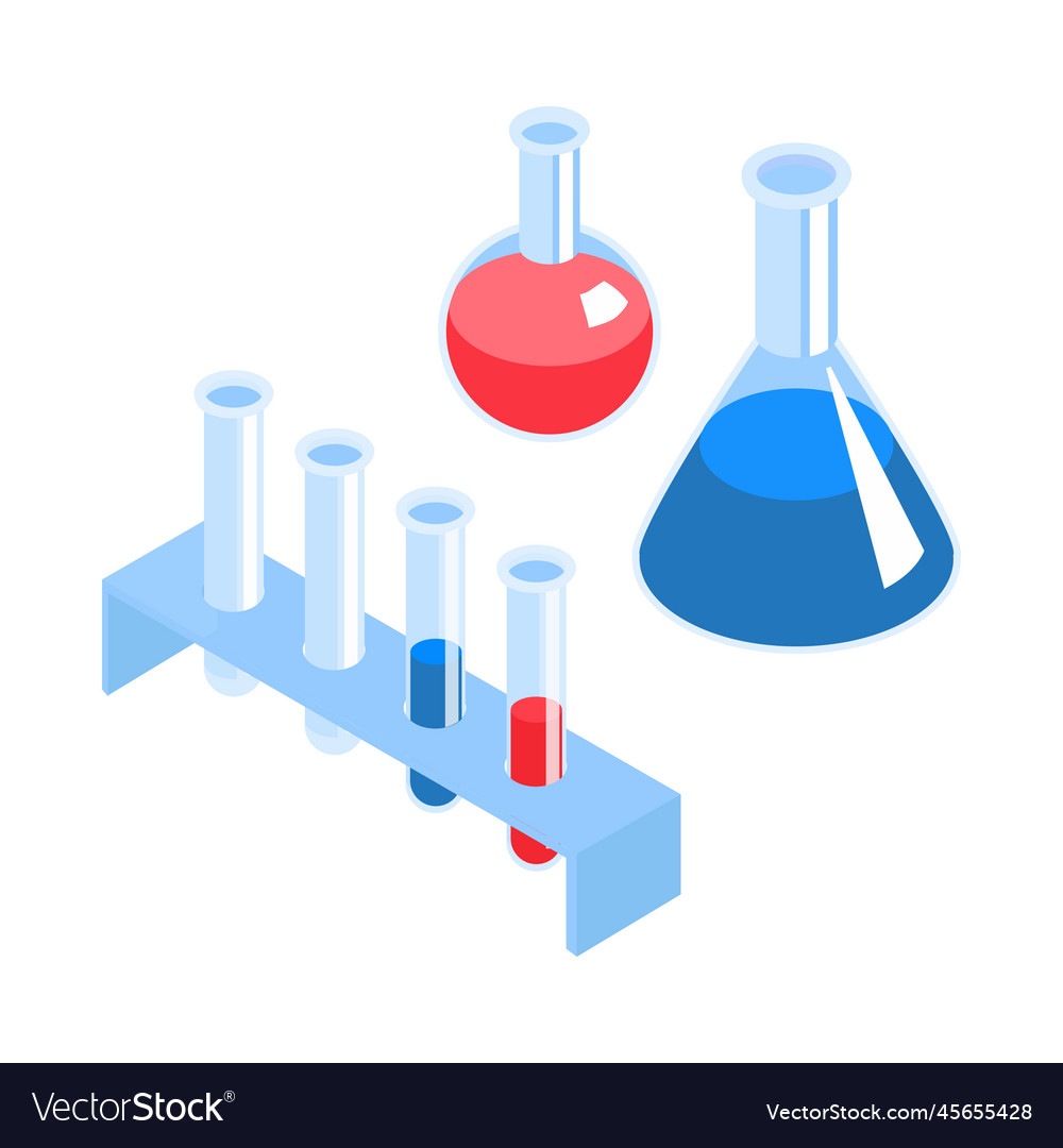 Test tubes lab composition Royalty Free Vector Image