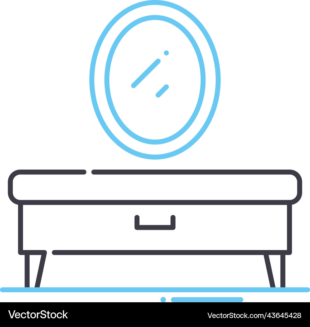 Vanity line icon outline symbol Royalty Free Vector Image