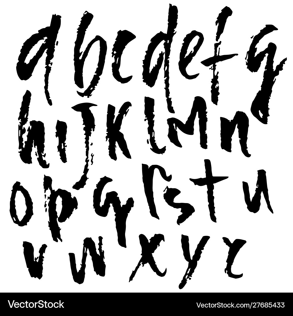 Hand drawn elegant calligraphy font modern brush Vector Image