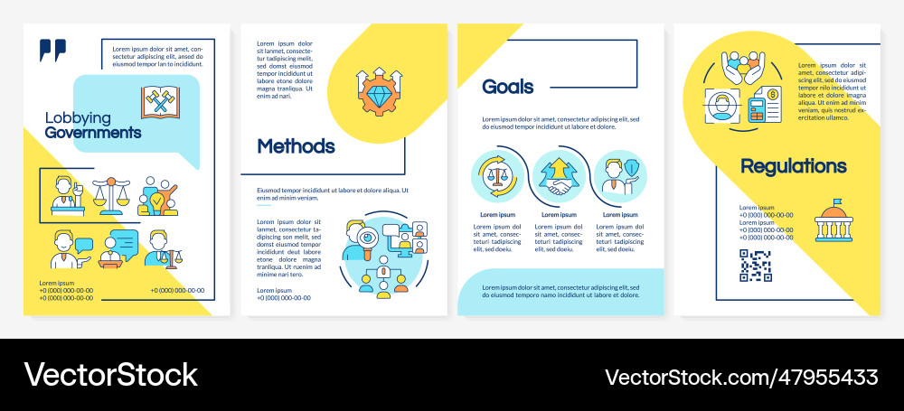 Multicolor brochure with lobbying government Vector Image