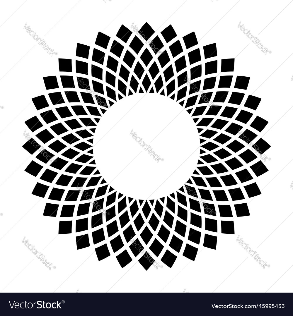Radial circle pattern Royalty Free Vector Image